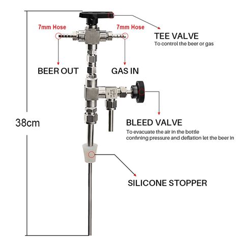 Counter Pressure Bottle Filler 304 Stainless Steel Grandado
