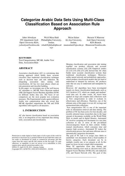 pdf categorize arabic data sets using multi class classification