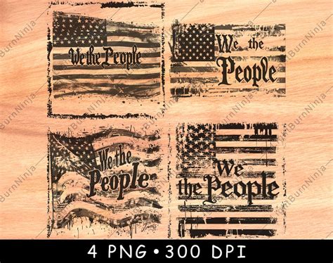 We The People American Flag Banner National Emblem Patriotic Laser File