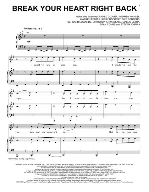 Ariana Grande Break Your Heart Right Back Sheet Music Pdf Notes
