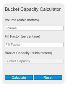 Bucket Capacity Calculator Calculator Academy