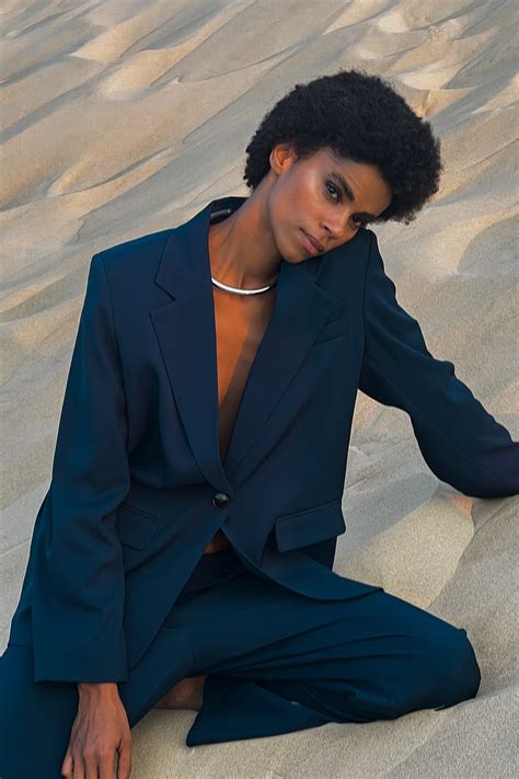 Relaxed Oversized Blazer Blue Na Kd