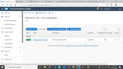 Update Trust Config SAP ID Name Fiori App ABAP Issue 6335 Sap