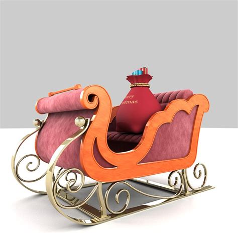 자루와 산타의 썰매 3d 모델 59 Ma Free3d