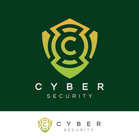 Cyber Sécurité Initiale Lettre C Logo Design Vecteur Premium
