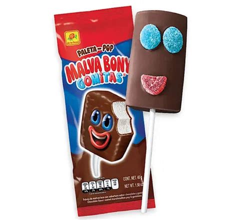 De La Rosa Malva Bony Gomitas Paleta Chocolate Marshmallow Pop 10 Pie Candy Warehouse