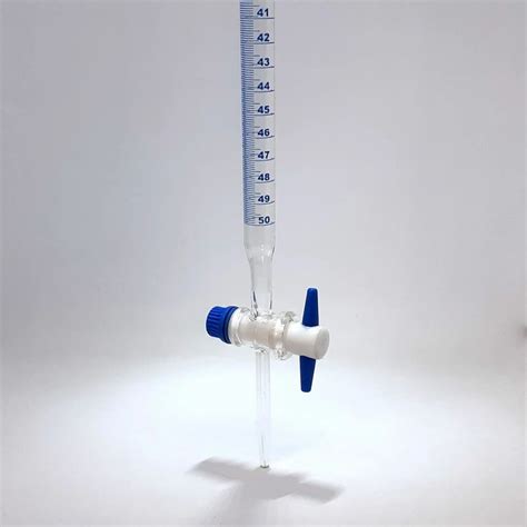 Burette With Glass Screw Cap Stopcock Class A With Individual Works Certificate 25 Ml At