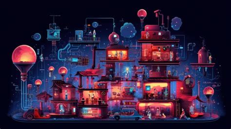 Premium AI Image Internet Of Things IoT Devices Connected AI Generated