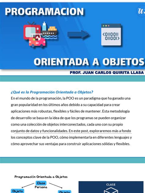 Programación Orientada A Objetos Poo Pdf