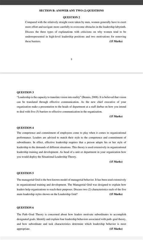 Solved Section B Answer Any Two 2 Questions Question 2