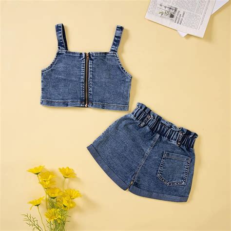 Conjuntos De Los Años 50 Para Niñas Con Jeans Ropa De Ninas