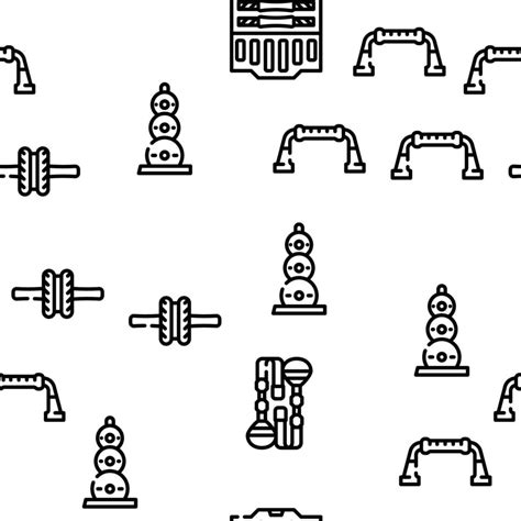 Home Gym Equipment Vector Seamless Pattern 17459187 Vector Art At Vecteezy