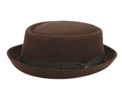 Epoch Mens Round Shape Wool Blend Pork Pie Fedora Hats