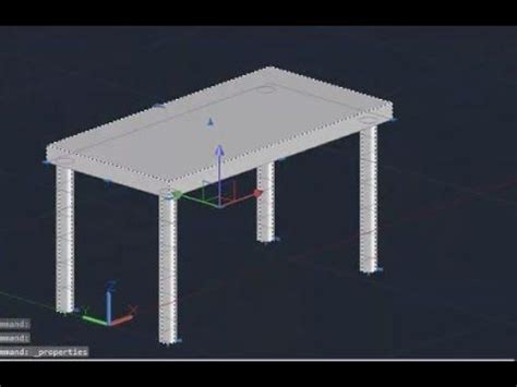D Table AutoCAD Basic Table Autocad Folding Table
