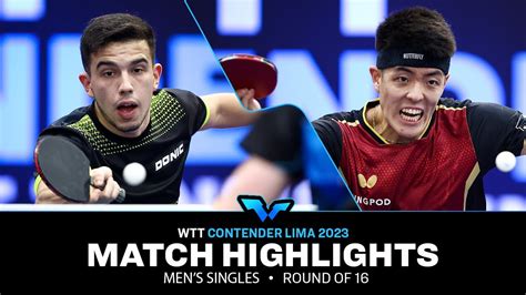 Horacio Cifuentes Vs Dang Qiu MS R16 WTT Contender Lima 2023 YouTube