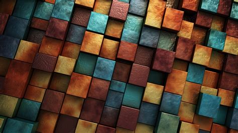 Geometric 3d Pattern Of Square Tiles Background Mosaic Tiles Tile Tile Pattern Background