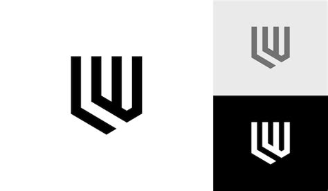 Premium Vector Letter Lw Initial Monogram Emblem Logo Design Vector