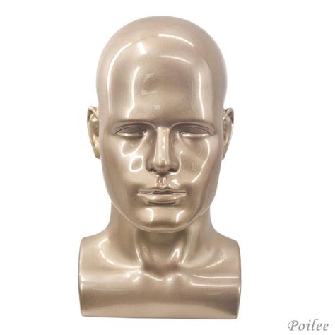 [ Mans Head Display Stand Display Bust Stand Holder Pvc Male