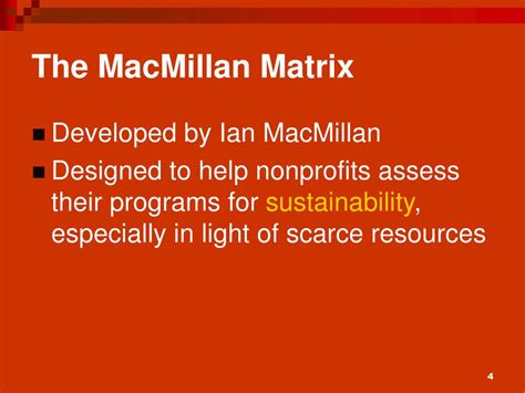 PPT The MacMillan Matrix A Tool For Program Analysis PowerPoint Presentation ID