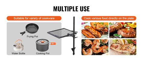 Vevor Swivel Campfire Grill Fire Pit Grill Grate Over Fire Pits Heavy