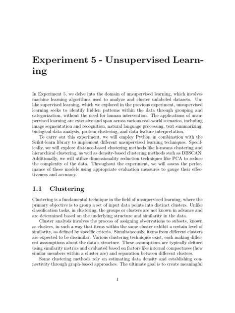 Exp5 Unsupervised Learning Pdf Cluster Analysis Statistical Classification