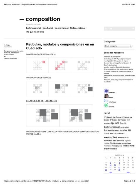 Retículas Módulos Y Composiciones En Un Cuadrado Composition Pdf