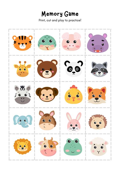Memory Game Printable No Prep Digital Download Etsy