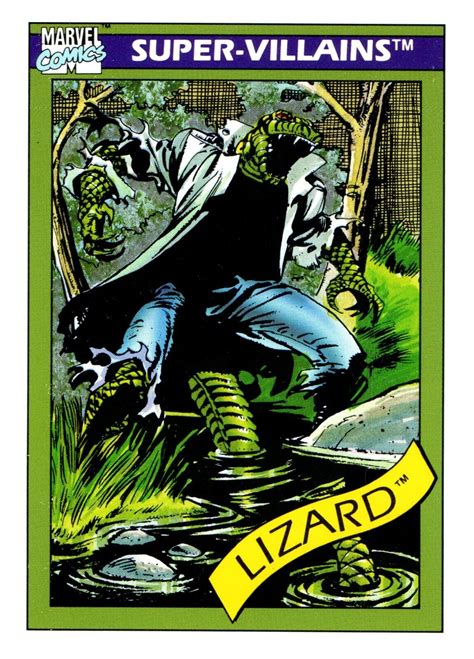 1990 Marvel Universe Lizard 67 Rookie Card Rc Impel Super Villains
