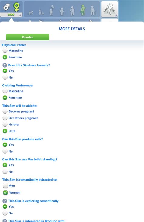 Cas Ui Mod For Scrollable Identity Menu Request And Find The Sims 4