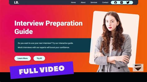 Full Video Design A Responsive Header Using Html Css And Javascript Live Blogger Youtube