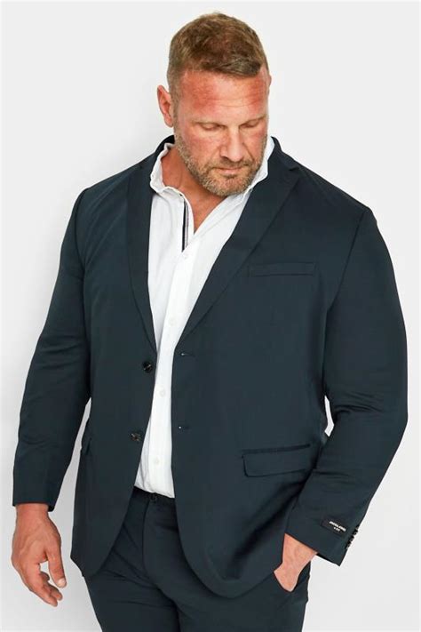 JACK JONES PREMIUM Big Tall Navy Blue Blazer BadRhino