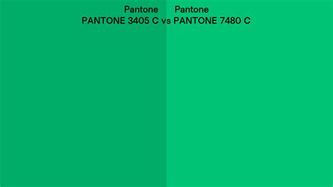 Pantone 3405 C Vs Pantone 7480 C Side By Side Comparison
