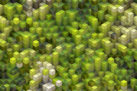 Wide Continuous 3d Cubic Abstract Pattern Stock Illustration