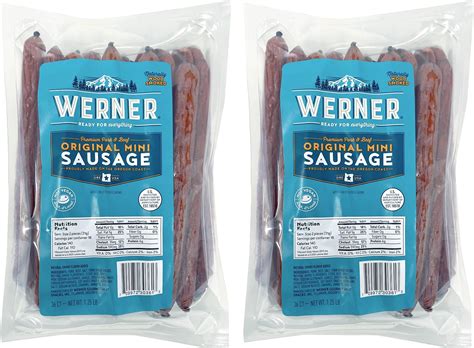 Werner Gourmet Meat Snacks Jalapeno Mini Meat Sticks 12