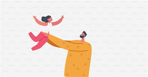 아빠는 아이와 놀고 가족의 즐거움 주말 여가 게임 부모 또는 어린 시절 개념입니다 행복한 아버지 캐릭터가 어린 딸을 공중에 던지고 있다 고립된 만화 사람들 벡터