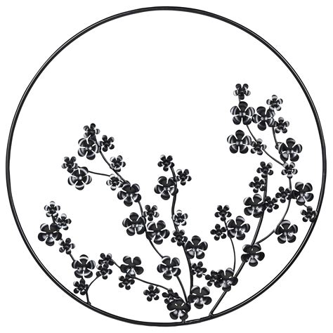 Décoration Murale Strontium Métal Floral Noir Leroy Merlin