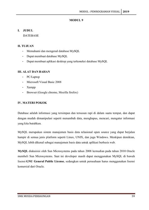 Modul Pemrograman Visual Akbarpurba499 Halaman 60 Pdf Online Pubhtml5