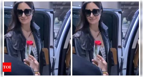 Katrina Kaif Gets A Beautiful Surprise From A Fan At The Airport Watch The Viral Video Hindi