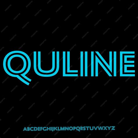 Premium Vector Vector Modern Sans Serif Thin Line Font Alphabet