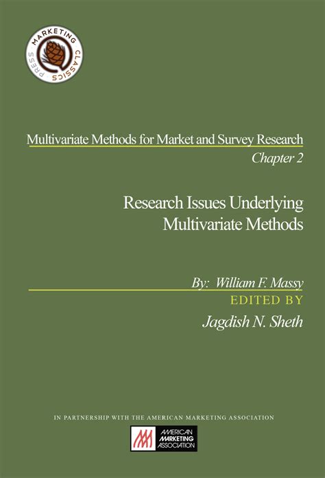 Chapter 2 Research Issues Underlying Multivariate Methods Marketing