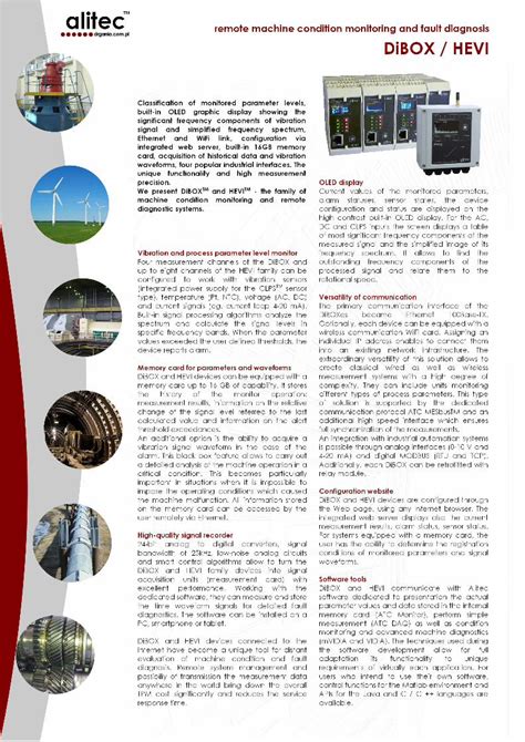 PDF Remote Machine Condition Monitoring And Fault Alitec Pl Wp Content Uploads DiBOX