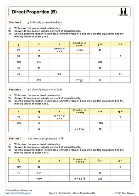 Year 7 Substitution Worksheets Pdf Printable Worksheets