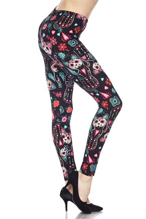 Kitty Cat Sugar Skull Plus Size Leggings 3x 5x Big And Sexy Sportswear
