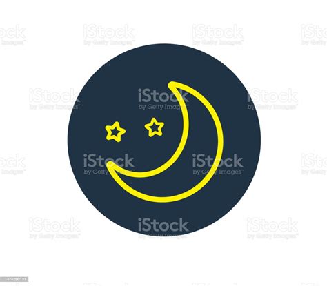 흰색 배경에 격리된 달과 별 아이콘 밤 아이콘입니다 벡터 그림 가득 찬에 대한 스톡 벡터 아트 및 기타 이미지 가득 찬 검은색 꿈같은 Istock