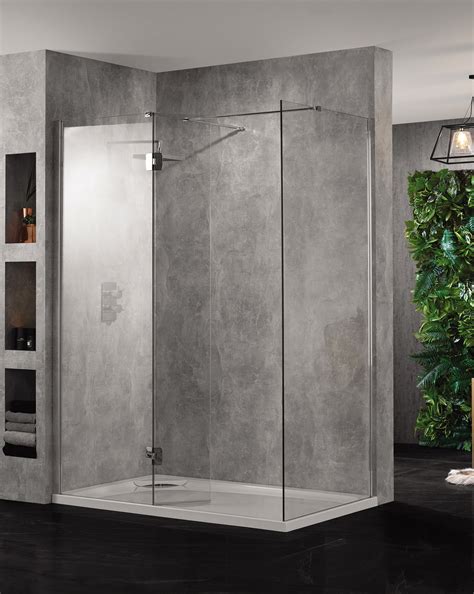 Aquadart Wetroom 10 Walk In 2000mm High Shower Glass Panel