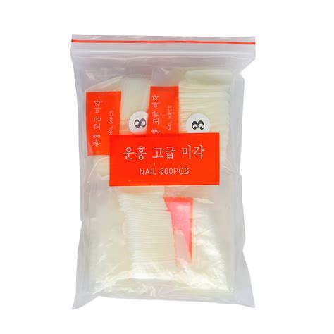 500pcs Flat Nails Easy To Use Natural Color Plastic Flat Head Fake