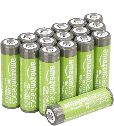 AmazonBasics Pilas AA Recargables De Alta Capacidad MAh Paquete De Precargadas