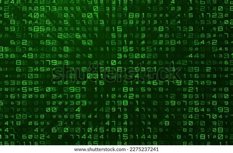 Abstract Numbers Matrix Background Binary Computer Stock Vector