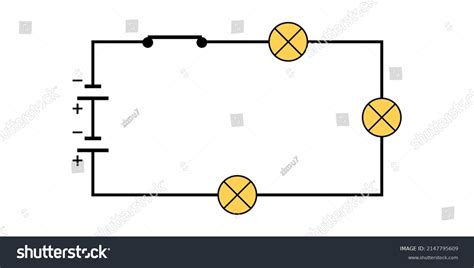 Electric Circuit Diagram Vector Illustration Stock Vector Royalty Free