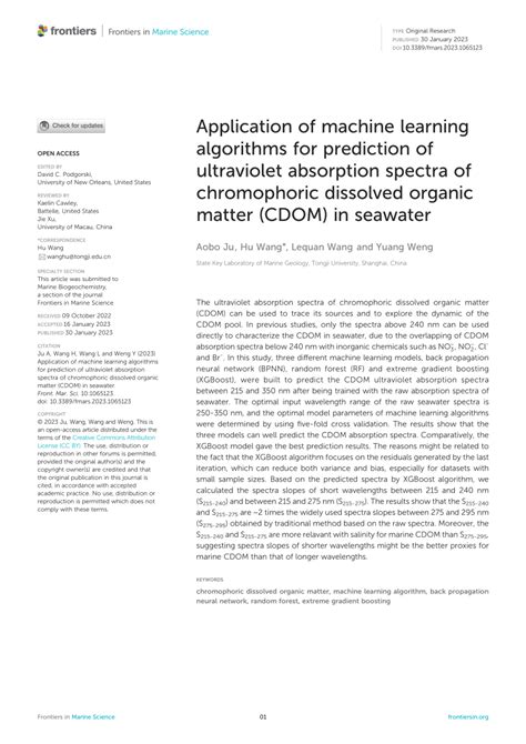 Pdf Application Of Machine Learning Algorithms For Prediction Of